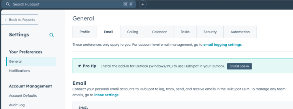 Log emails in HubSpot